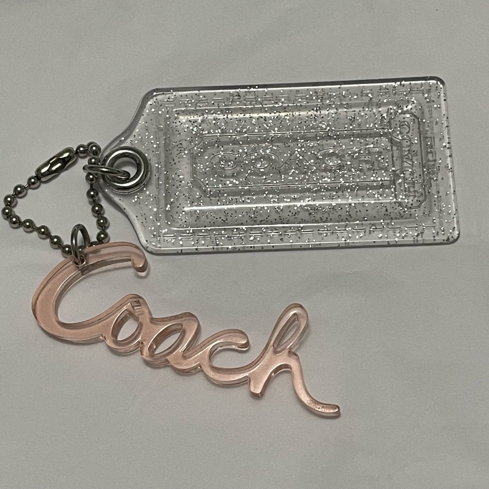 Vintage Coach Poppy Acrylic Pink Script And Silver Gl… - Gem